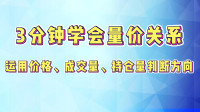 3分钟学会量价关系,运用价格、成交量、持仓量判断方向