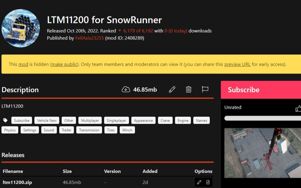 【雪地奔驰】大吊车模组分享