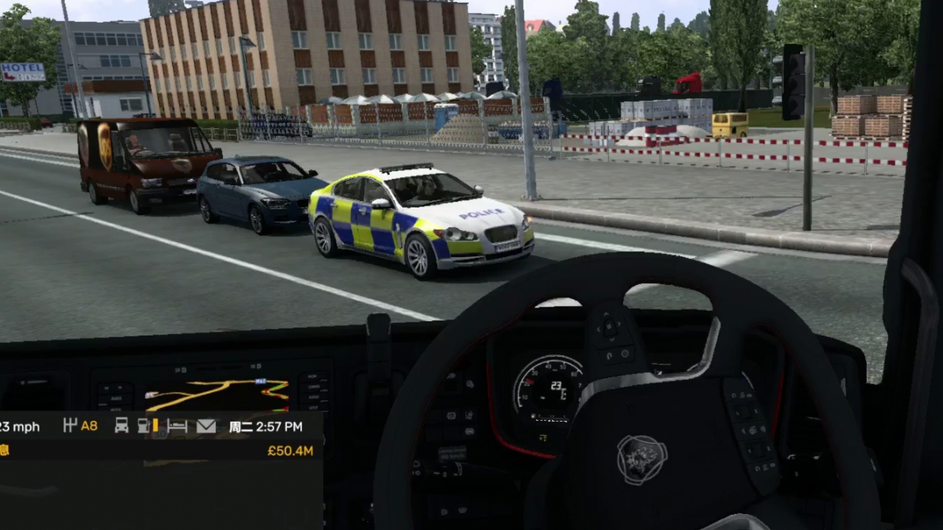 我撞你那是你有违规,你没有违规我能撞你吗?_欧洲卡车模拟2