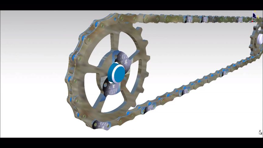 CATIA链传动DMU运动仿真:纯传动非公式命令关联同步模式