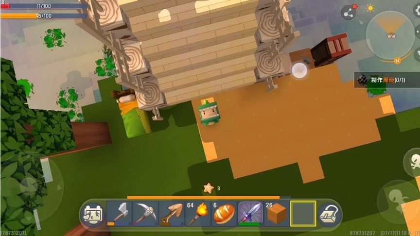 迷你世界:今天白杨木不够了,所以今天的主要任务就是砍白杨木