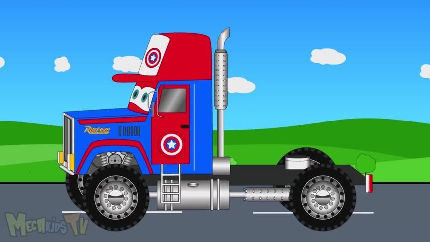 儿童动画,工程车动画,运输车组装动画,运输小汽车动画