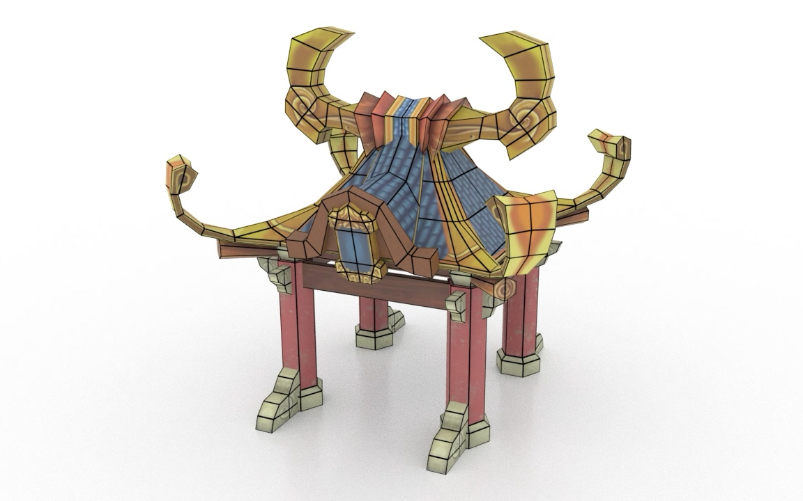 Maya 多边形建模 风格化建筑