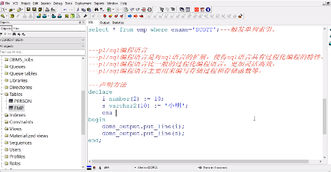 【Python】oracle编程 019plsql编程语言定义变量