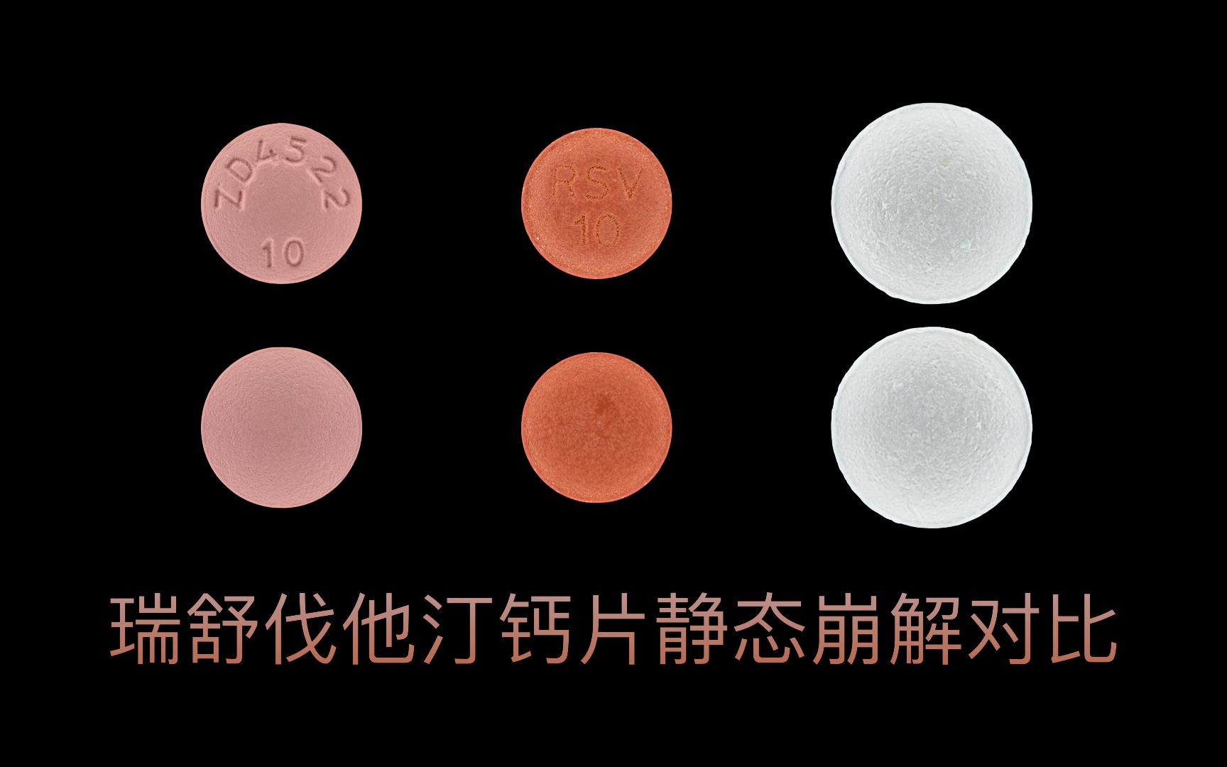 瑞舒伐他汀钙片静态崩解对比