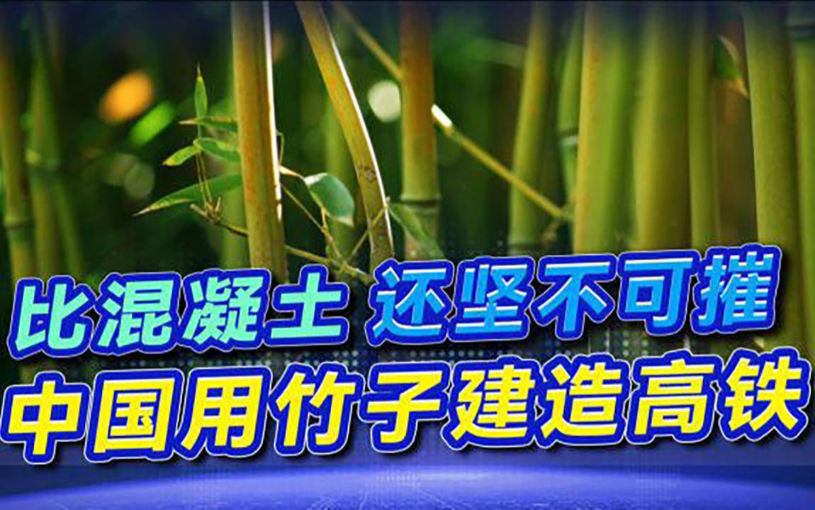 中国用竹子造高铁!独创竹缠绕技术,硬度堪比混凝土,多国求合作