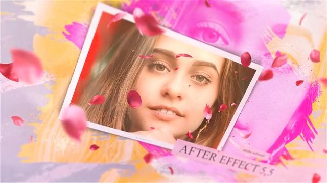 11612 玫瑰花瓣笔刷擦除效果幻灯片|片头|震撼|电子相册|宣传片