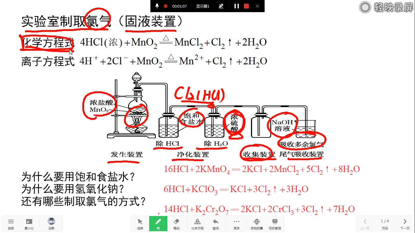 高中化学小知识点讲解(一)制取氯气与化合价升降法