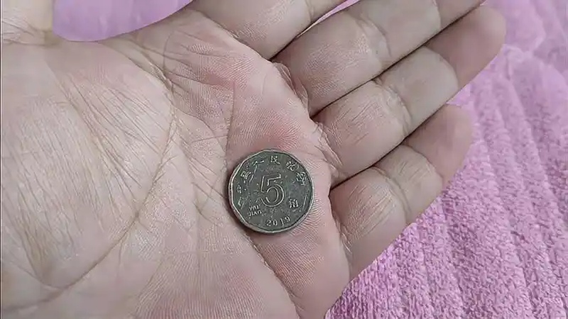 意外收获白色荷花五角硬币,朋友:你赚大了!