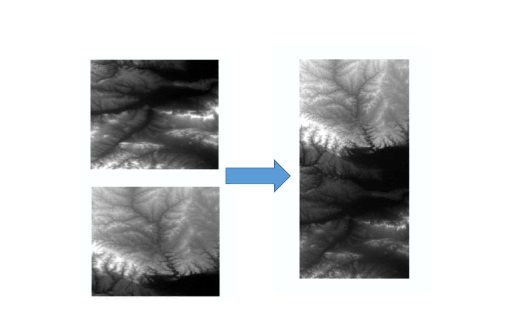 如何在ArcGIS对多个栅格(DEM)镶嵌(拼接)