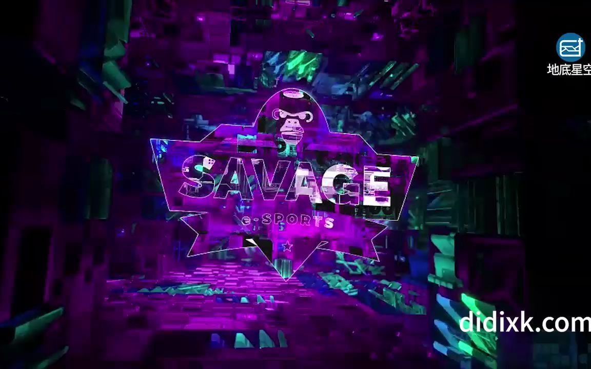 AE模板-炫酷3D科幻空间网格数字旋转技术logo标志展示动画