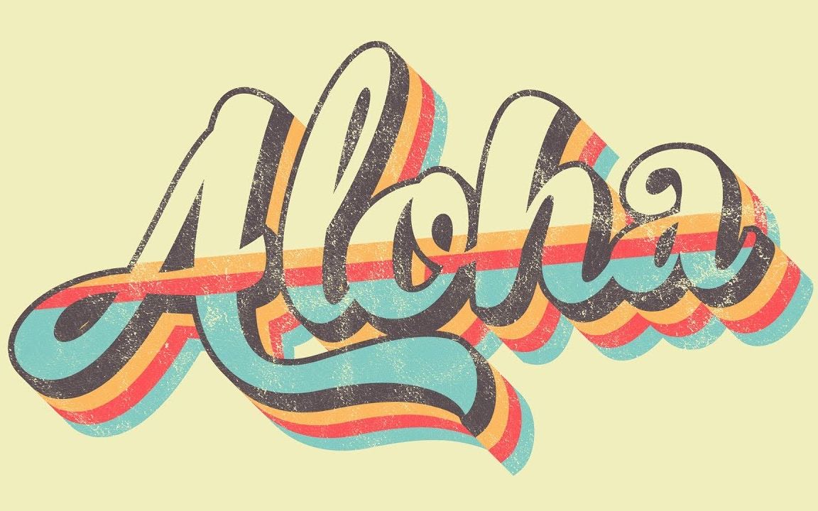 【Ai教程】复古条纹字体设计