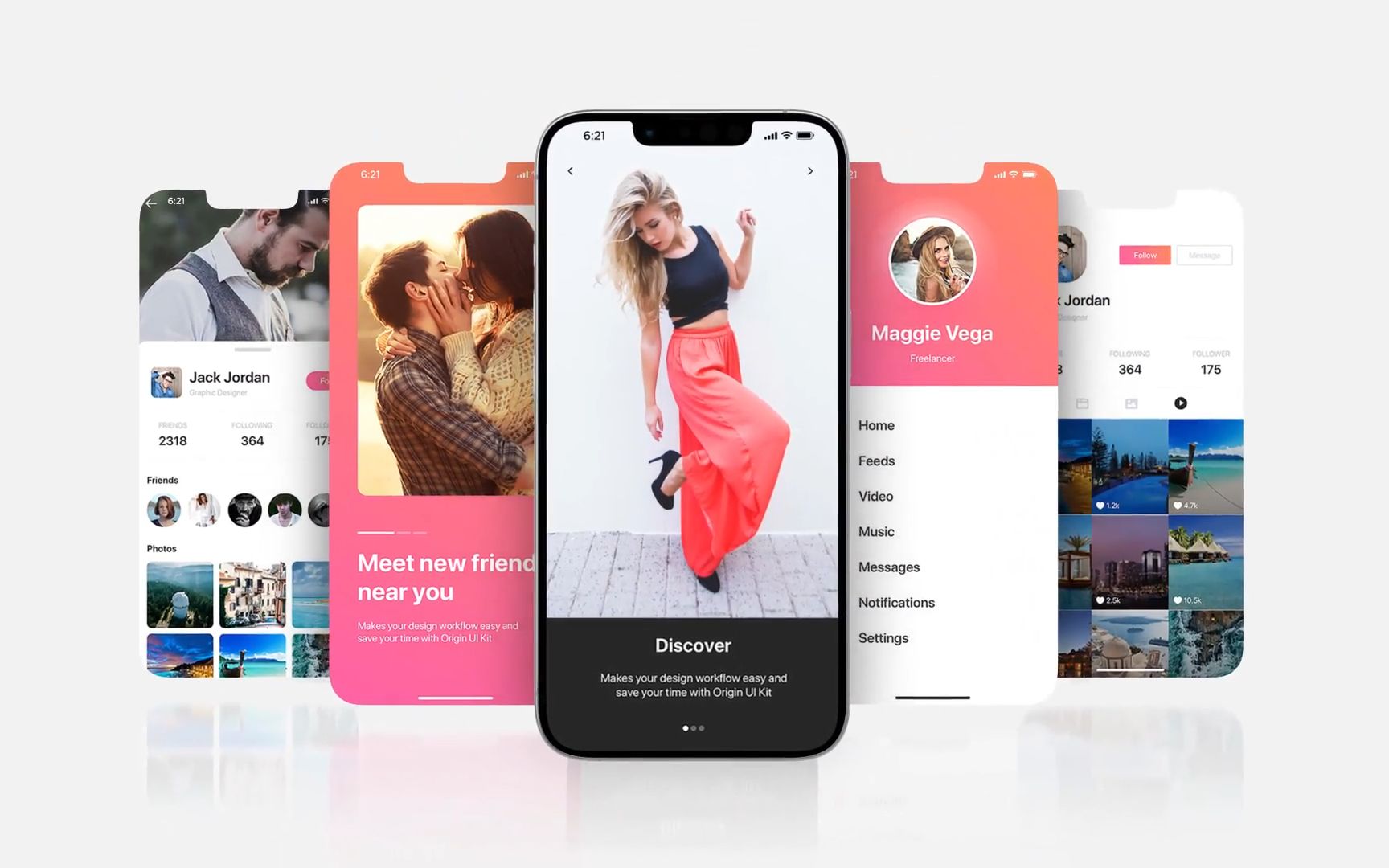 Phone13 Pro 手机app界面展示音乐摄影UI界面交互视频宣传AE模板