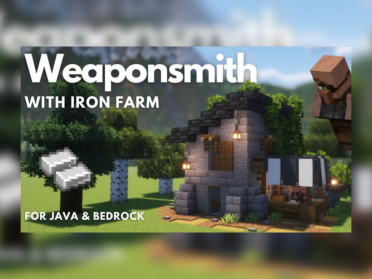 【Minecraft建筑教程】武器匠的房子(Java & Bedrock)_我的世界