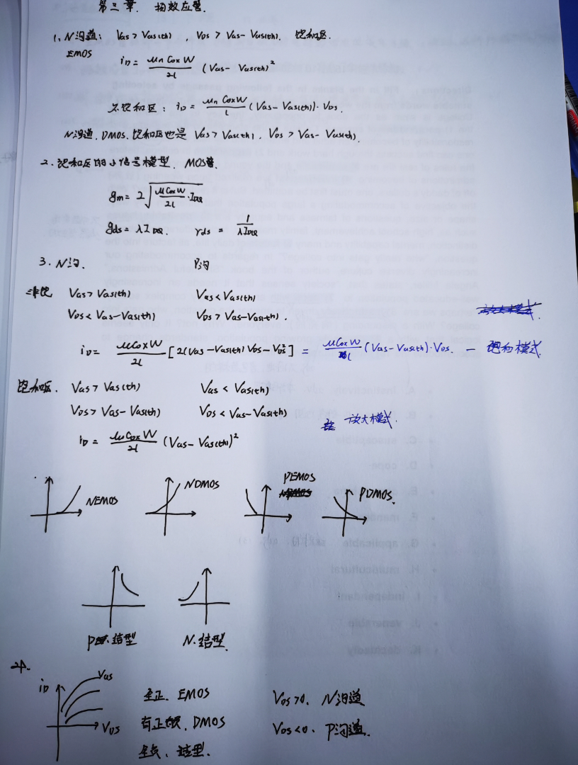 电子线路第三章知识点场效应管