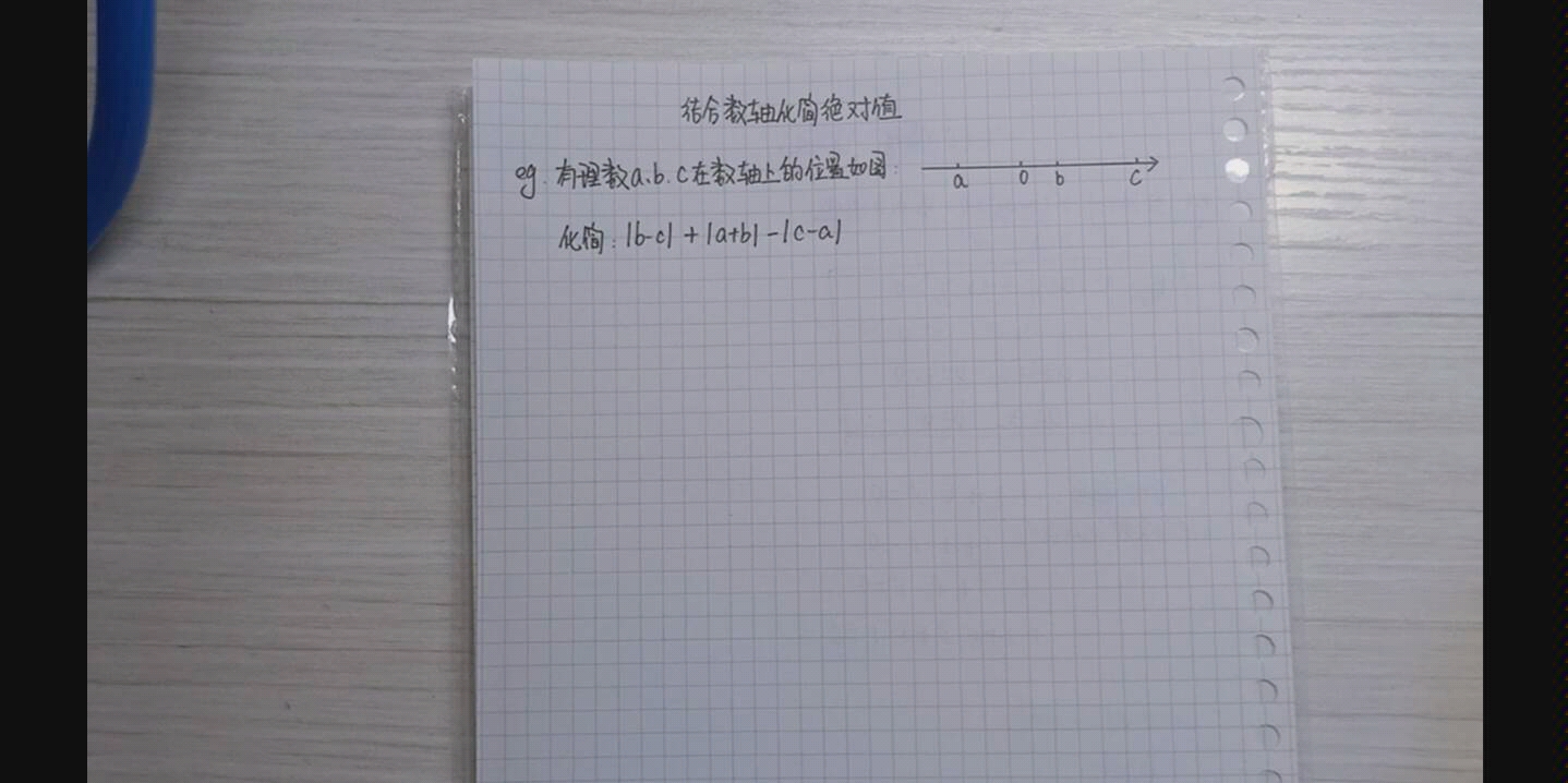 【初中数学】七上,结合数轴化简绝对值