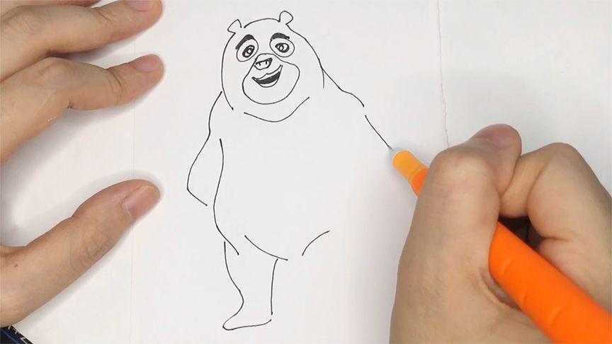 简笔画动画片熊出了没,分不清那个熊大熊二