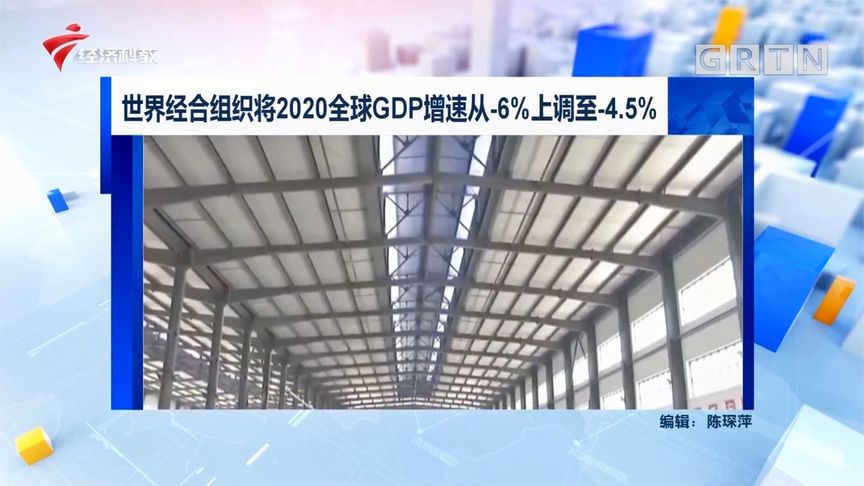 世界经合组织将2020全球GDP增速从-6%上调至-4.5%