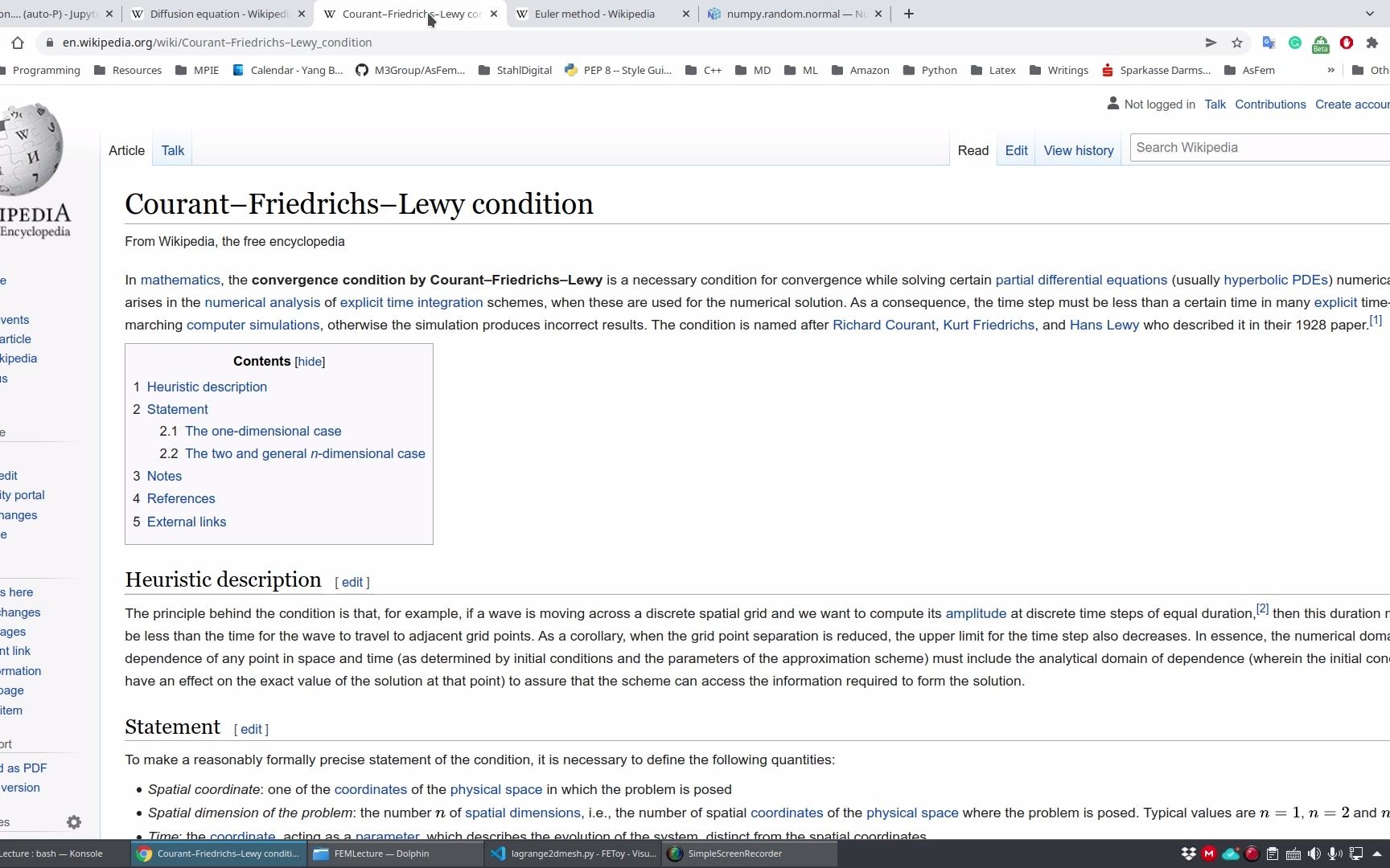 有限元基础编程课5-一维和二维瞬态扩散方程求解