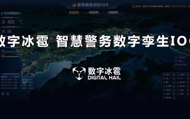 数字冰雹 智慧警务数字孪生IOC系统