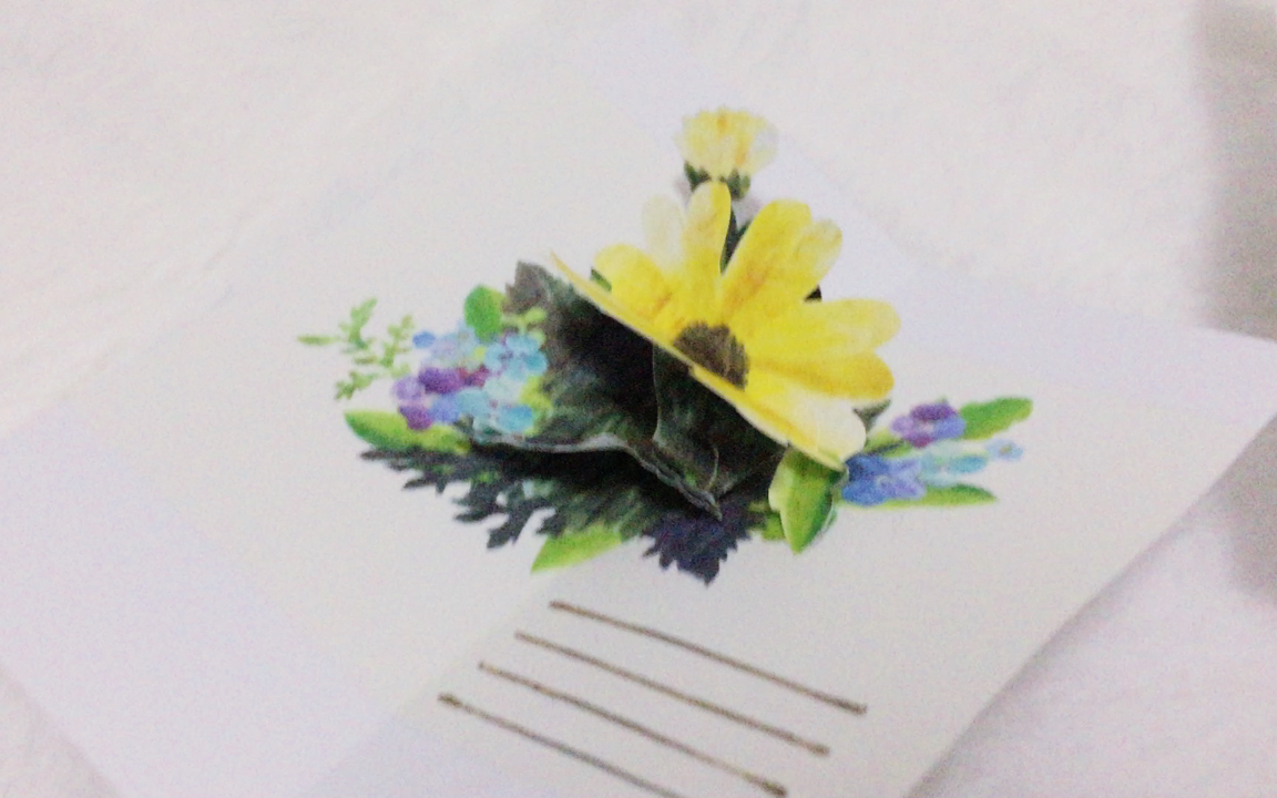 【画泡泡】立体花卡展示