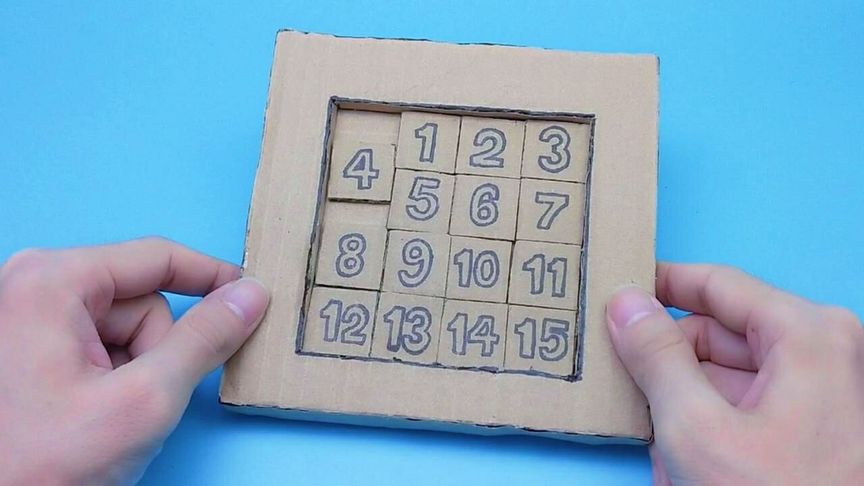 教你手工DIY数字华容道给孩子,别再花钱买了,越玩越聪明