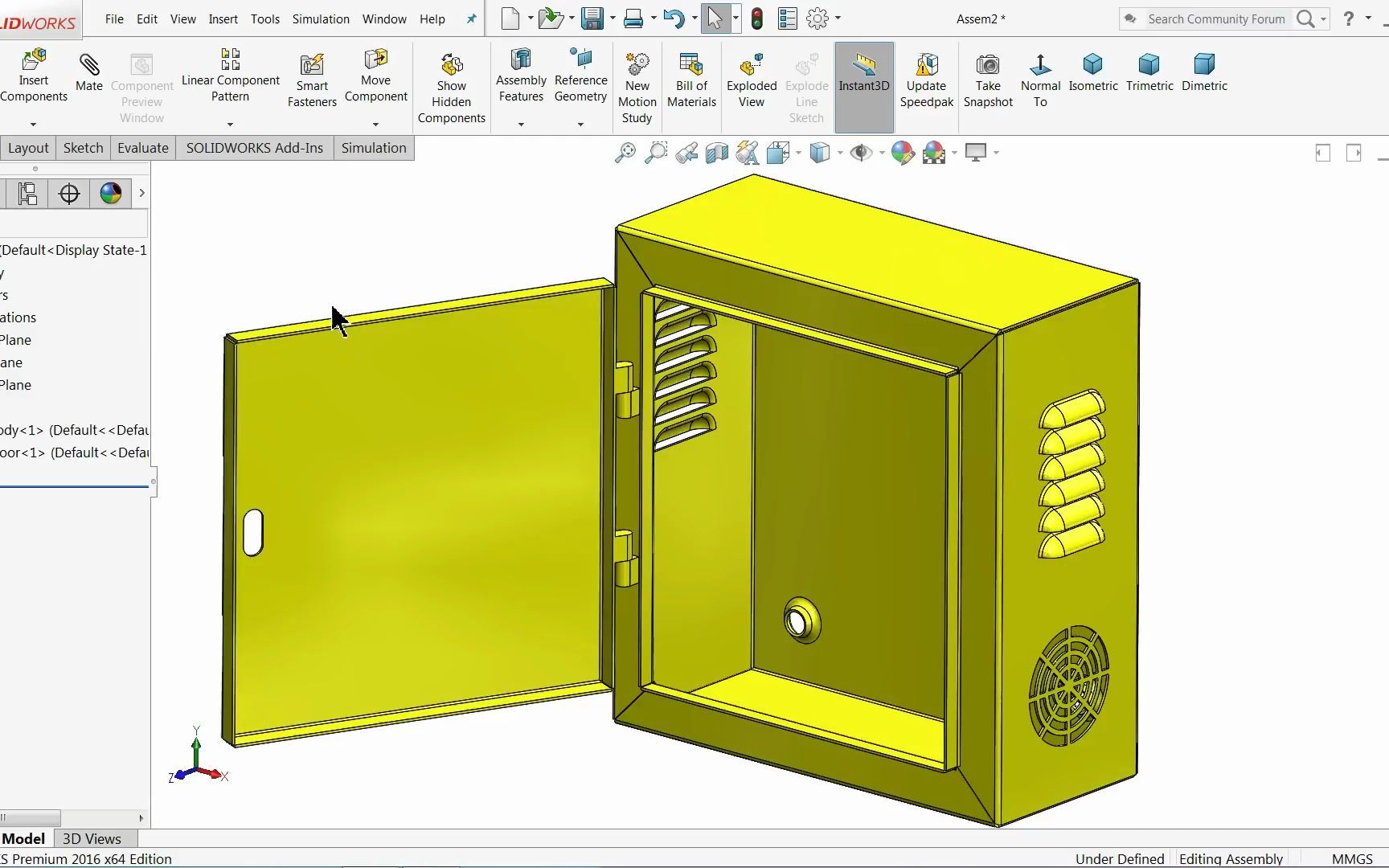 【SolidWorks实践教程】用30分钟设计个有点别致的电气外壳