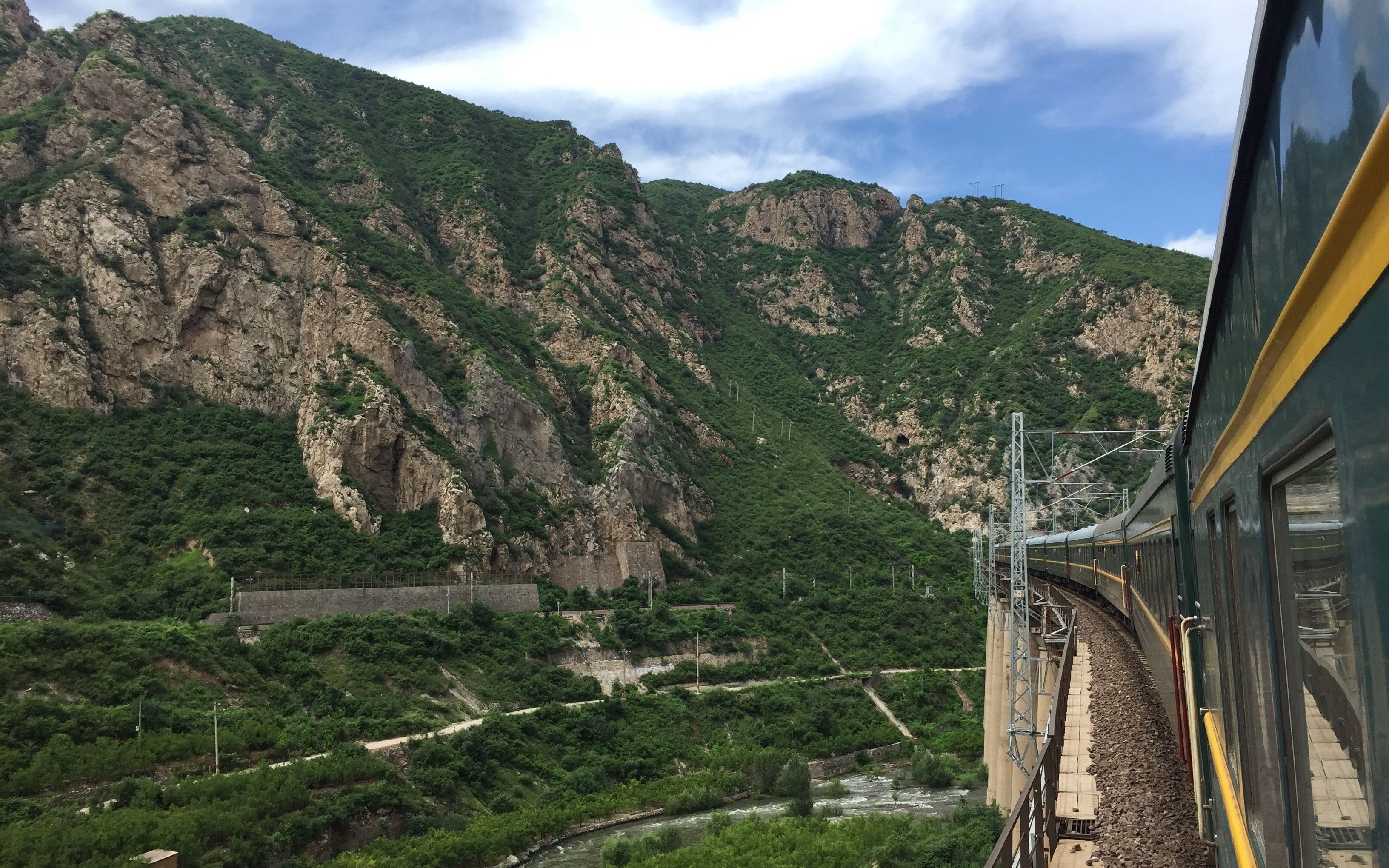 K3次国际列车北京出发 (侧面展望2017.08)