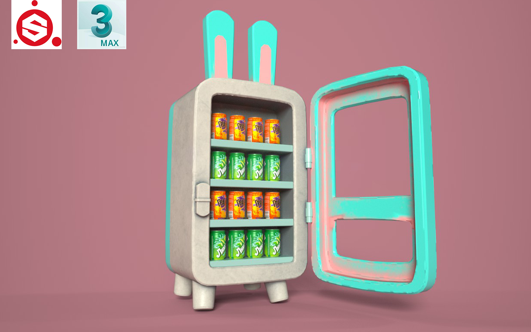 【3Dmax零基础建模】高模,渲染,UV,材质贴图,超细致“冰箱”案例讲解