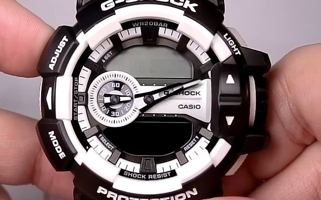 卡西欧官方GA-400 -指针基准位置的校准 - G-SHOCK - CASIO
