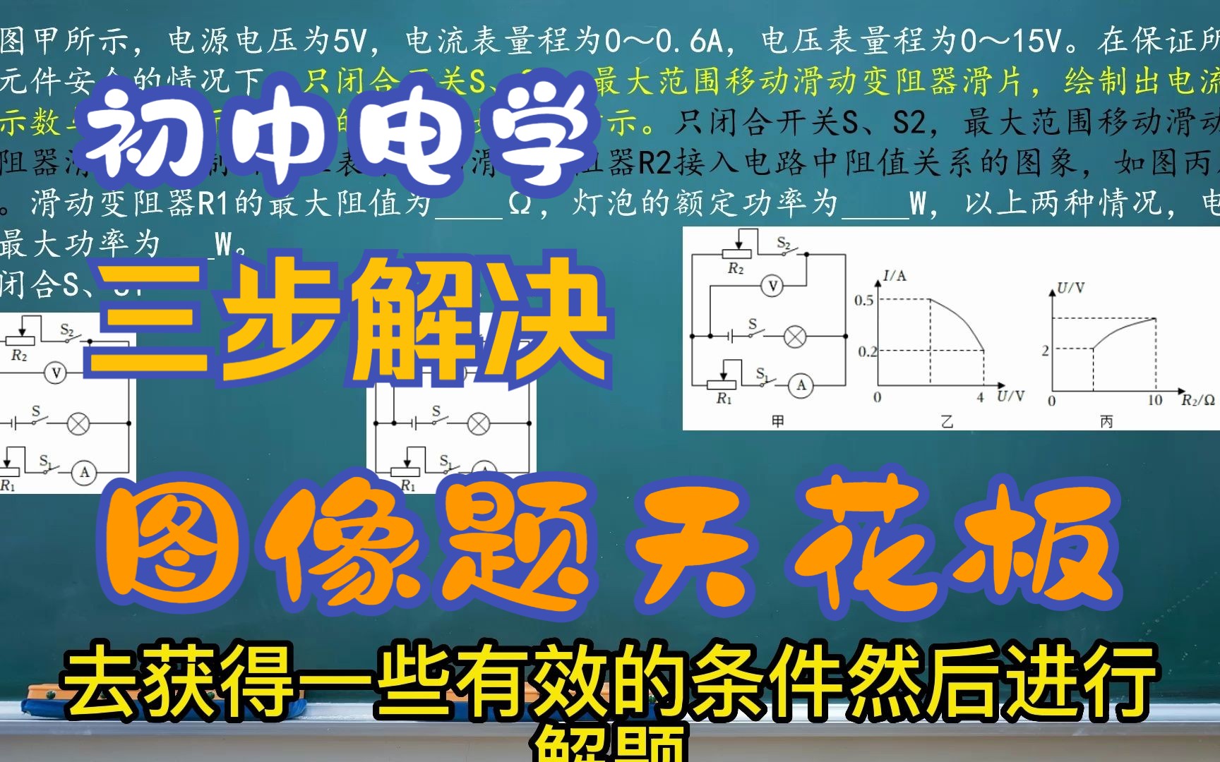 【初中电学】三步解决图像题天花板