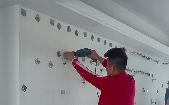 岩板悬空电视背景墙安装全过程讲解