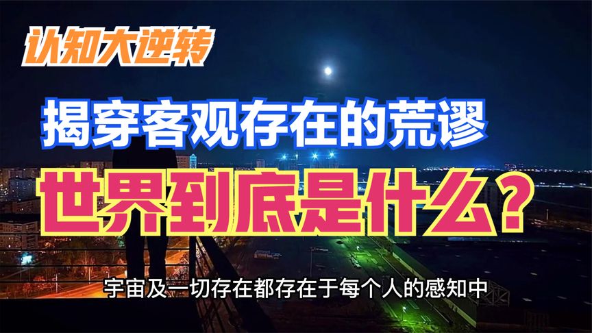 认知大逆转:揭穿客观存在的荒谬,世界到底是什么?