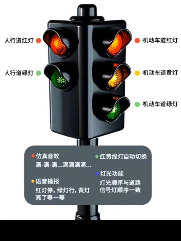 #汽车模型 #模型玩具 红绿灯儿童男孩早教玩具玩具交通信号灯仿真...