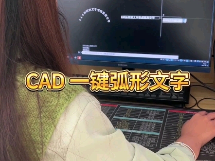 CAD一键弧形文字