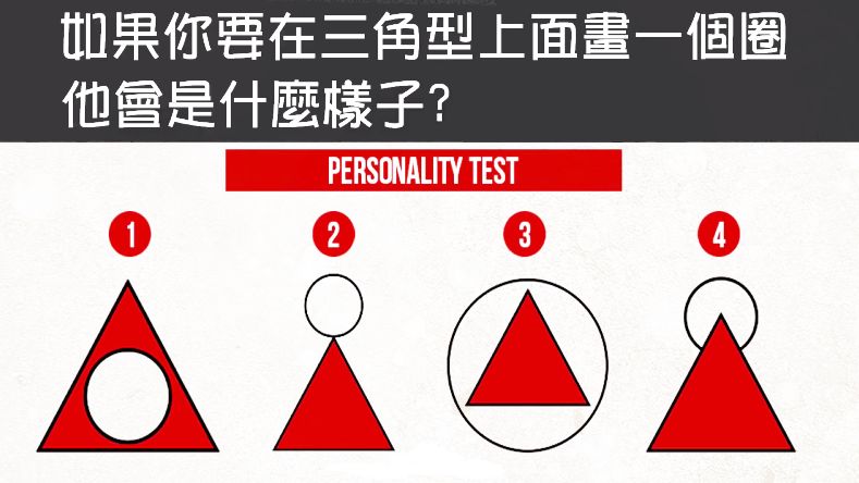 《三角形上画个圈,你会画在哪里》4种画法暴露你的内心