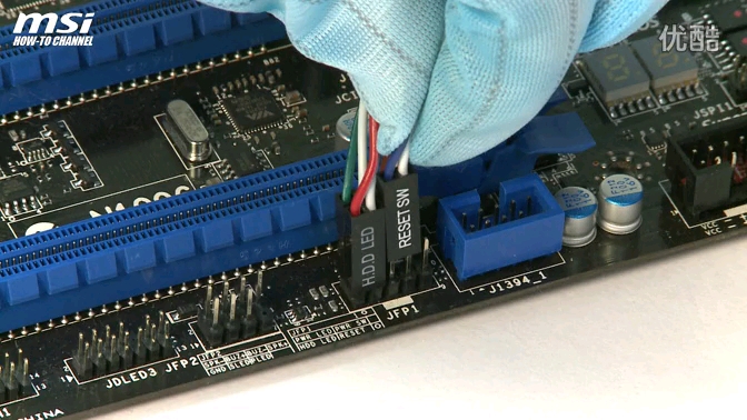 微星主板开机接线