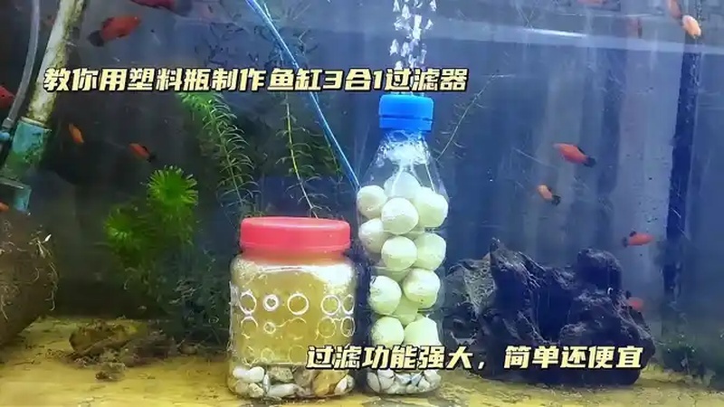 教你用塑料瓶制作鱼缸3合1过滤器,过滤功能强大,简单还便宜!