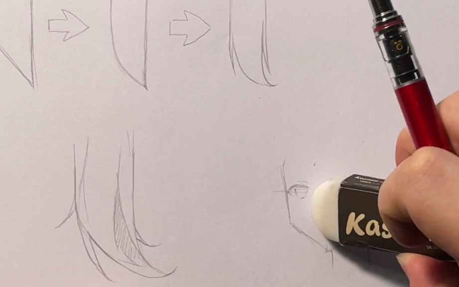 【绘画】头发怎么画,头发不会画?