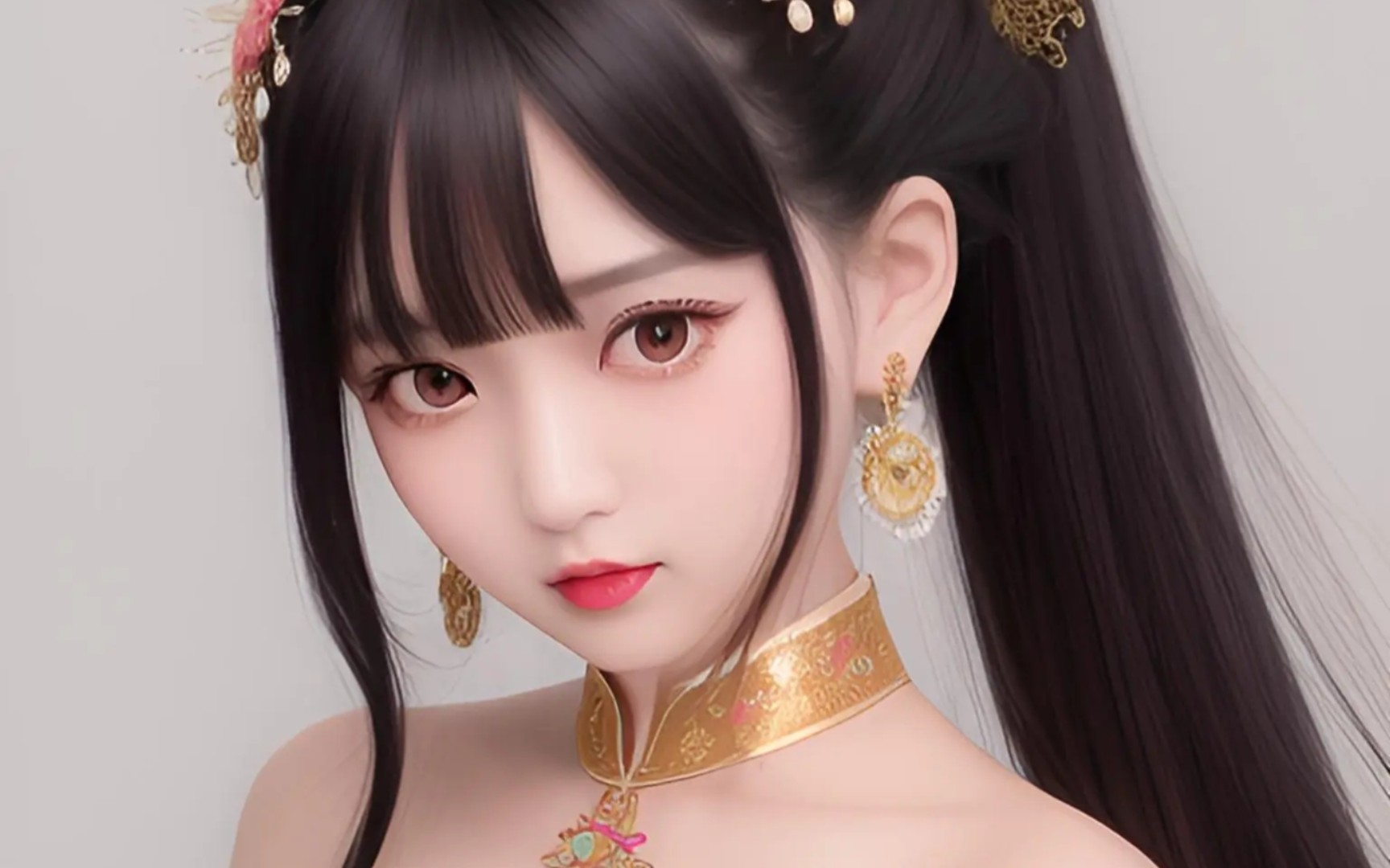 手机AI 美女 壁纸