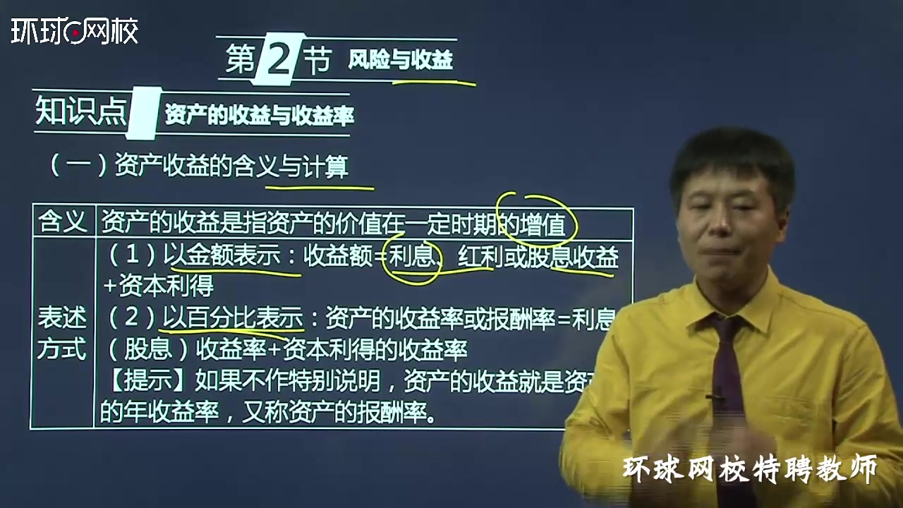 「知识点」税务师-财务与会计-什么是资产收益
