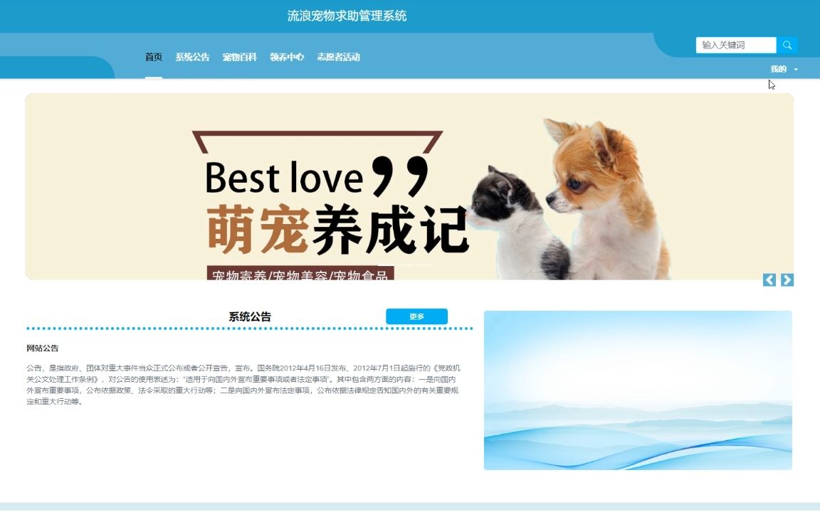 【山东理工大学】springboot流浪宠物求助管理系统|代码讲解|远程部署|...