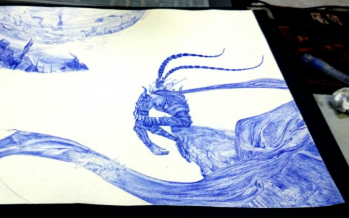 圆珠笔画大圣归来,不来一发吗?