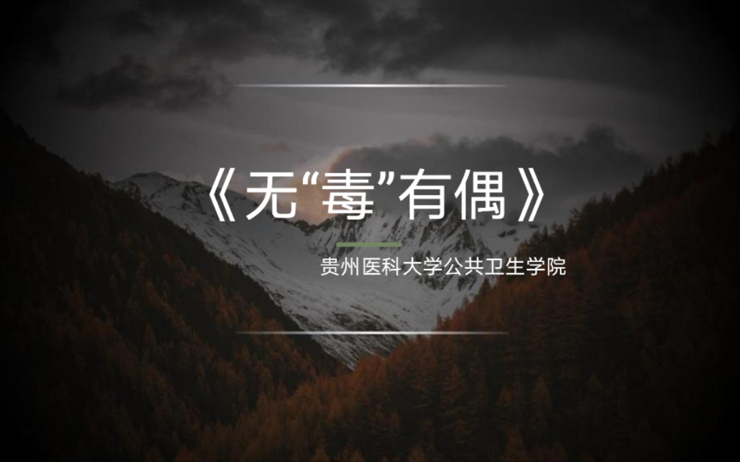 ...《无“毒”有偶》——贵州医科大学公共卫生学院2020级禁毒宣传作品