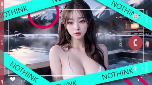 AI艺术画册 - 虚拟女友 - AI绘画- 温泉美女