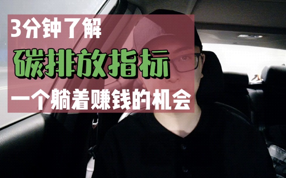 给大家介绍一个可以躺着赚钱的商机:碳排放指标了解一下