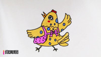 卡通母鸡简笔画 幼儿早教绘画 教你轻松画出一只简单又好看的母鸡