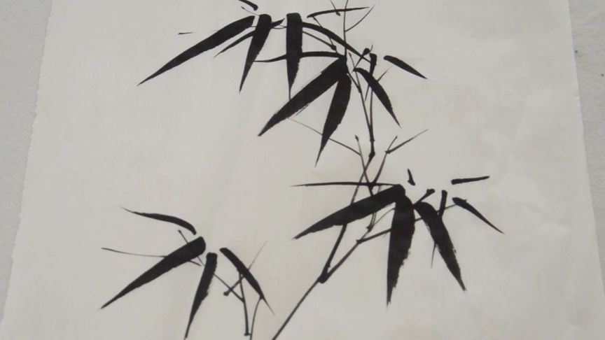 国画竹子的基本画法:画墨竹的时候竹叶该怎么组合?你学会了吗?