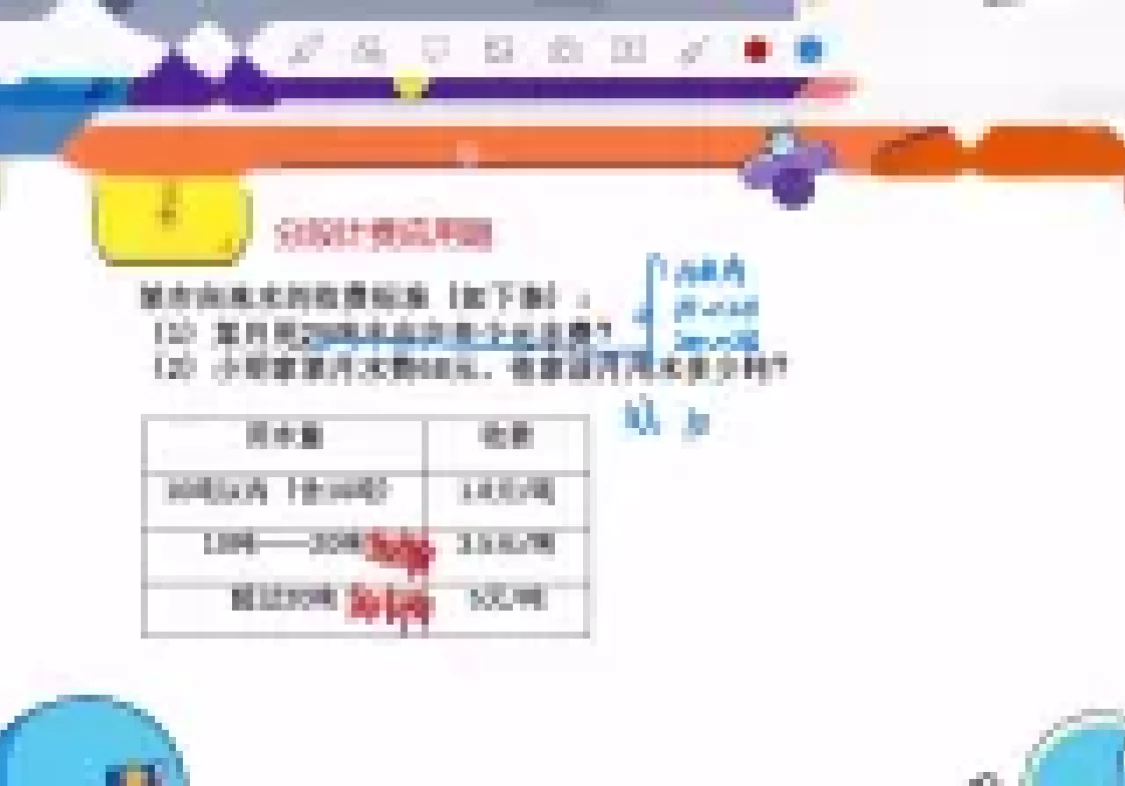 6、分段计费应用题
