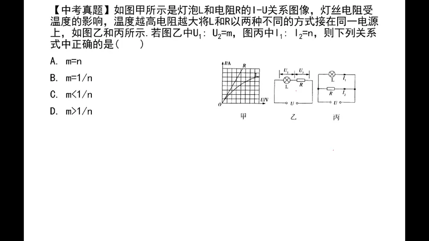 小灯泡电流和电压关系图像应用,串联正比并联的综合,你会做吗